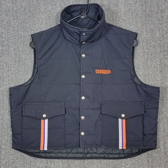 R&R | Jackets & Coats | Vintage Federal Express Vest Mens Xxl Blue Stan ...